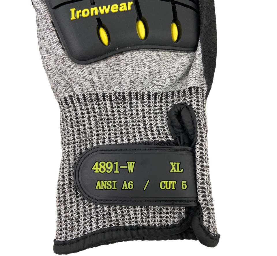 ☀️Ironwear A6 Cut Resistant Work Gloves TPR Fingers Padded Grip Palm ...