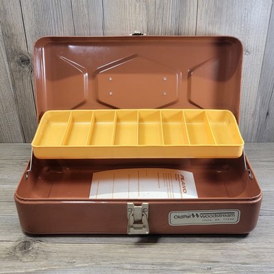 Old Pal Woodstream Metal Tool/Fishing Tackle Box Vintage *READ ...