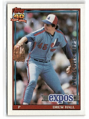 1991 Topps Drew Hall (2017 Rediscover Topps) #77 Montreal Expos Stamped ...