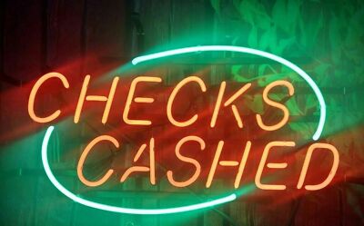Checks Cashed Neon Light Sign 19x15 Handmade Light Wall Window Decor | eBay