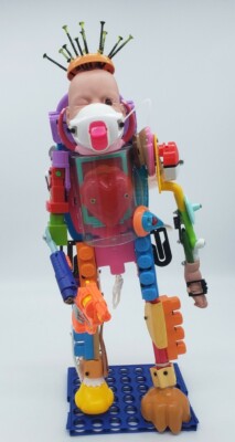 Upcycled Toy SCULPTURE Toy Junk Art by New York Graffiti Artist PUKE ...