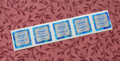 Lot of 10 Intel Core i7 Inside Stickers 18 x 18mm 6th Gen Skylake Case ...