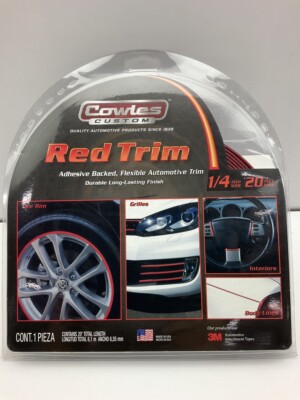 Cowles S37525 Custom RED Molding Trim 1/4" X 20', 20 Feet Red Moulding ...