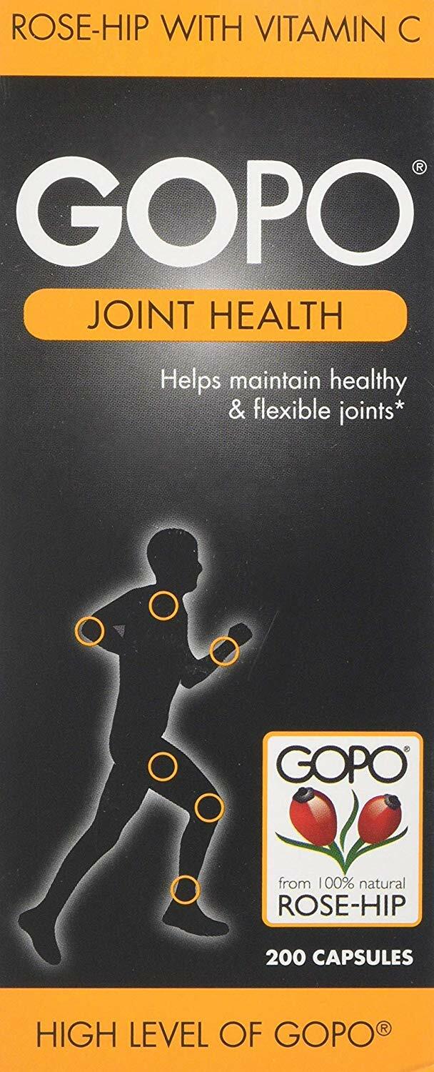 GOPO Joint Health Rose-Hip With Vitamin C - 200 Capsules 5000477153129 ...