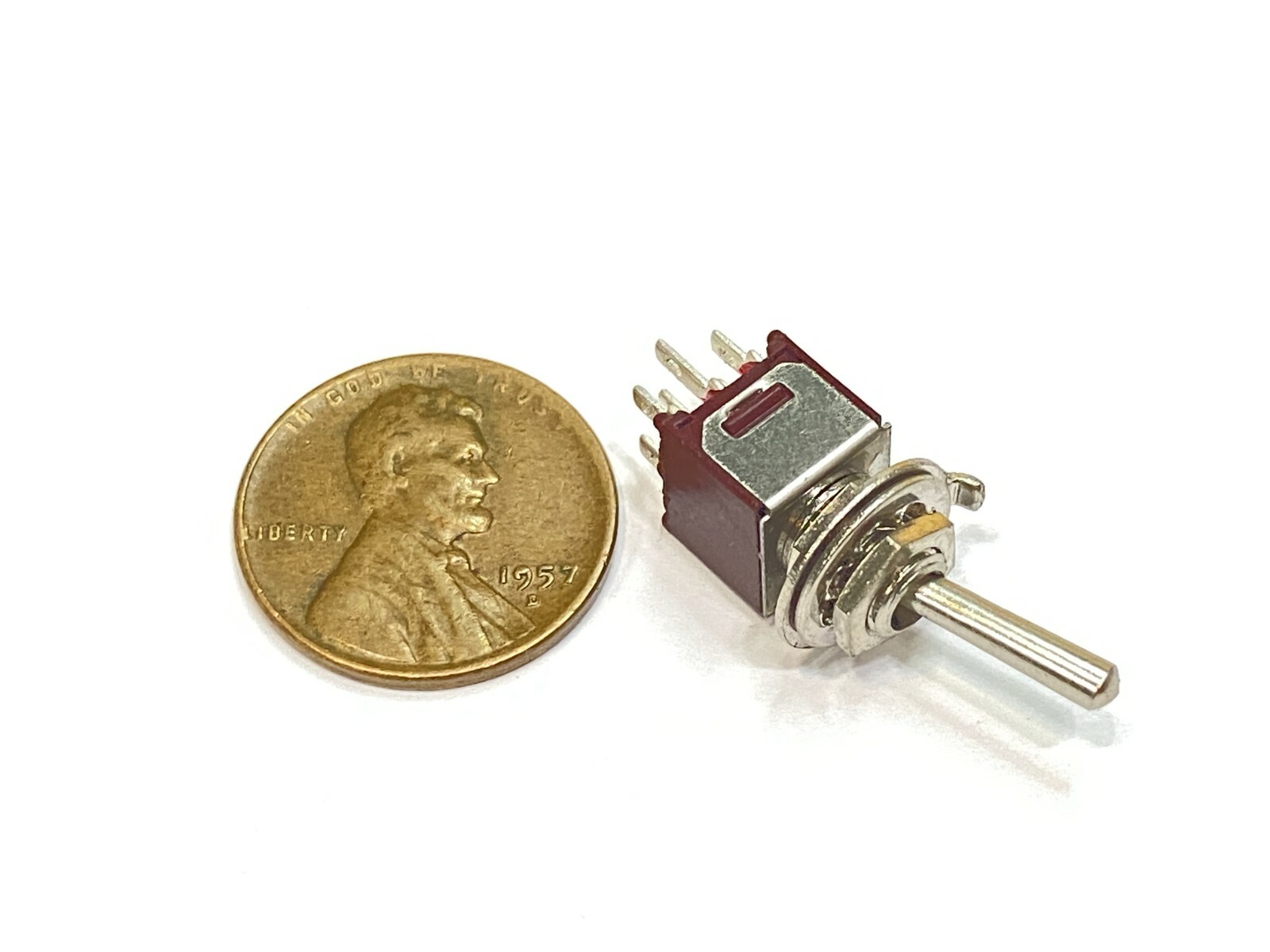 2 Sub miniature Toggle Switch 5mm SMTS-203-2A1 latching 6pin lock ON ...