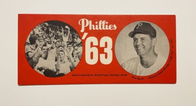1963 Phillies Spring Training Roster Brochure, Schedule | eBay
