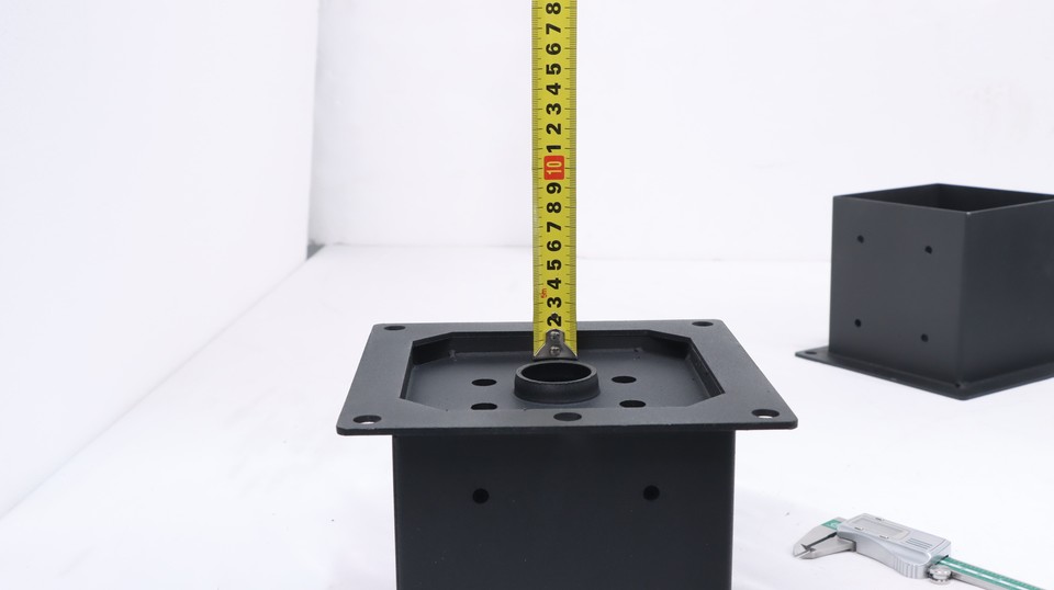 4 Pack 6x6 Post Base Brackets Heavy Duty Wood Post Fence Post Anchor ...