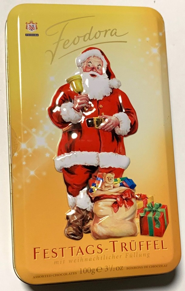 Feodora Festtags -Trüffel Blechdose 16 cm - Weihnachten -+j25 | eBay