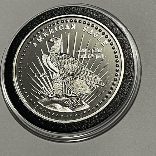 1981 American Eagle Rare Coin 1 Troy Oz .999 Fine Silver Round Medal ...