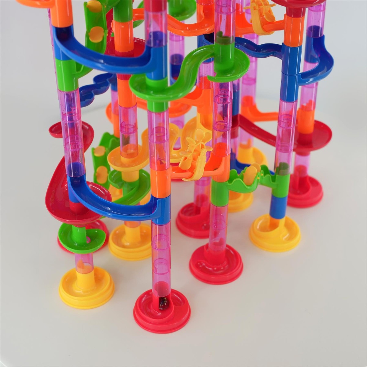 53 Pcs Marble Run Race Set Building Blocks Construction Wooden Marble