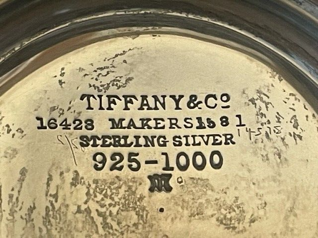 TIFFANY & CO PATTERN 16428STERLING SWING HANDLE CANDY BASKET 5 1/4 ...