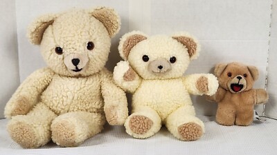 Lot Of 3 Vintage 1986 Snuggle Bear Plush Russ Berrie Lever Brothers ...