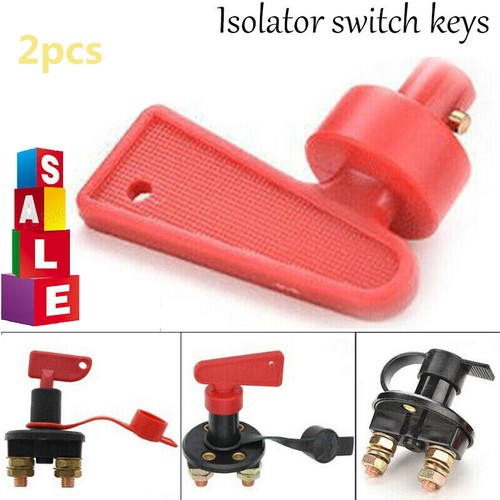 2PCS 12V Isolator Switch Spare Keys for Battery Cut Off Power Kill Key ...