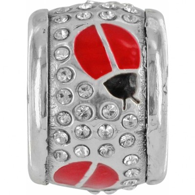 New Brighton ABC Red LADYBUG LADY BUG Charm Stopper Bead Crystals ...