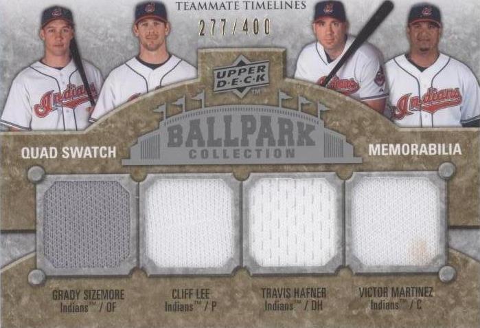 2009 Upper Deck Ballpark Collection - Teammate Timelines Quad Swatch ...