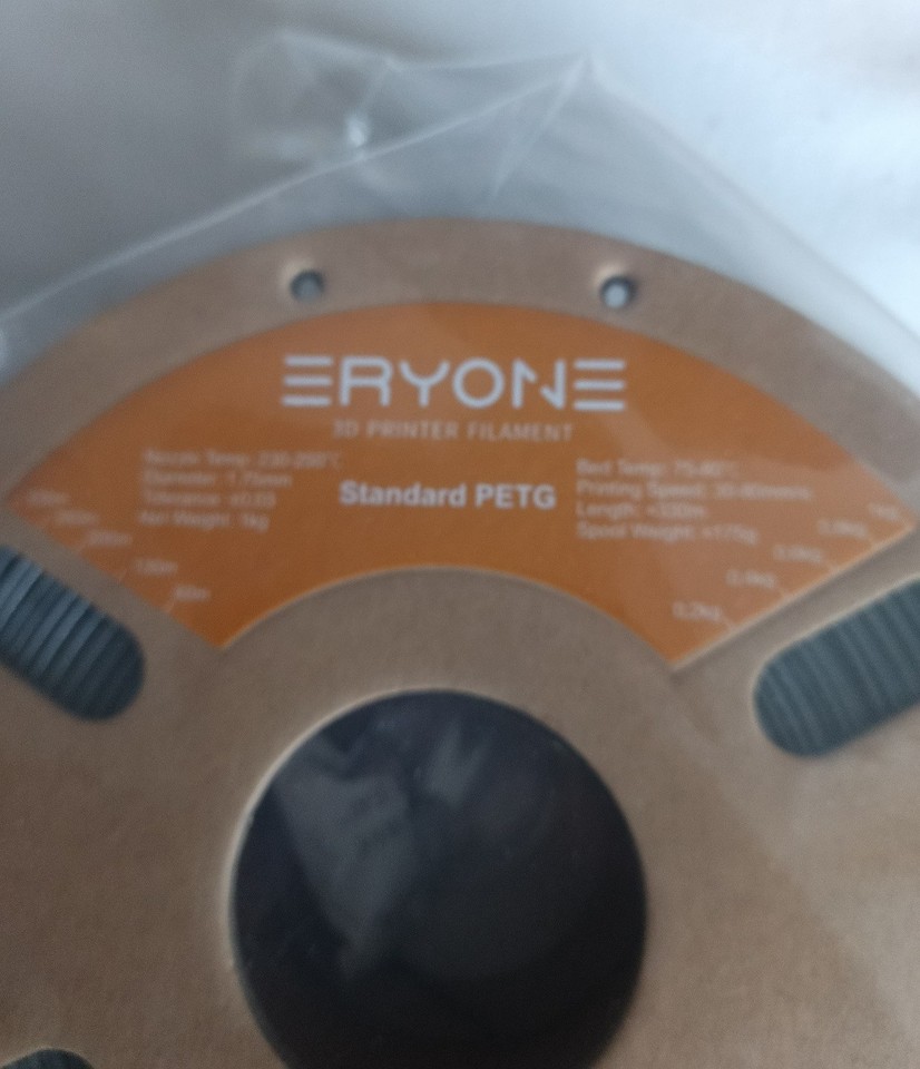 ERYONE PETG Filament 1kg 1.75mm Vacuum Packaging Gray FDM 3D Printers ...