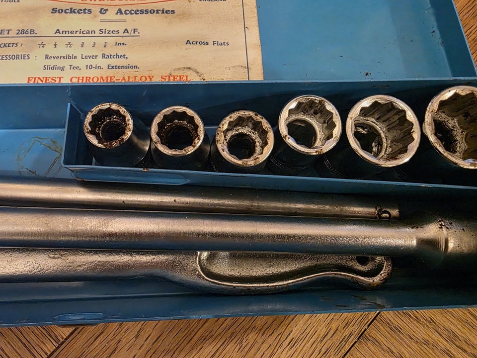 Superb Complete SWINBORNE vintage Socket Set. Original Tin 286B | eBay UK
