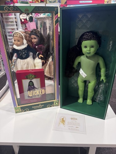 AMERICAN GIRL WICKED ELPHABA DOLL Nude + POPULAR PAJAMAS SET-COLLECTOR ...
