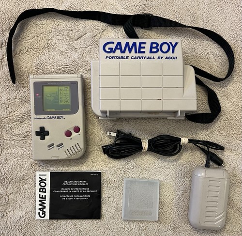 Original Game Boy DMG-01 Console w/ Game & Rechargeable Battery Pack ...
