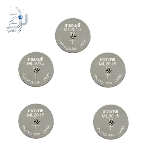 ML2016 Maxell 3V Rechargeable Button Battery for Watch, Laptop, Clock ...