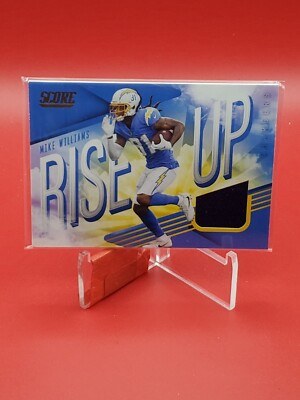 Mike Williams SSP 2021 Score NFL Rise Up Player Worn/Used Jersey Patch ...