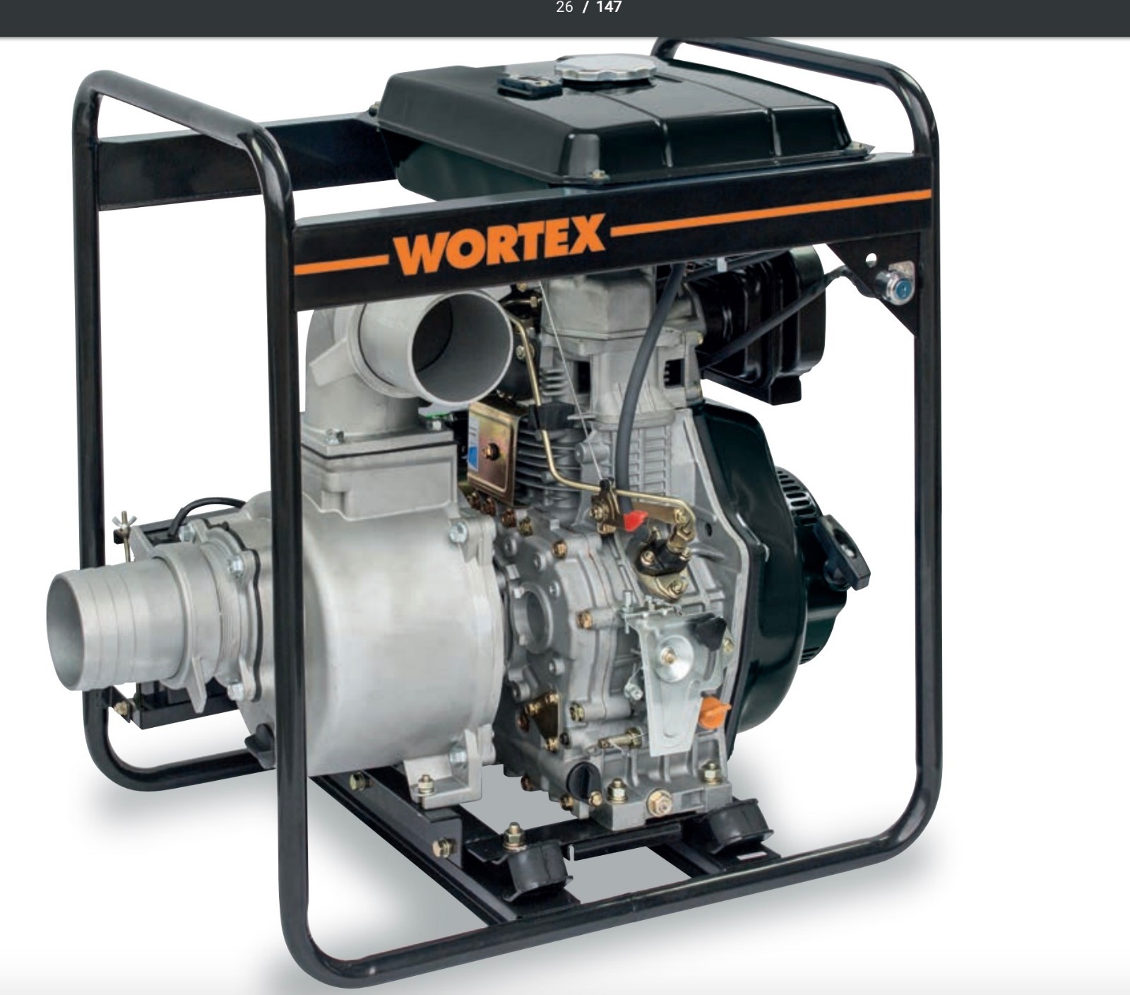 Motopompe Diesel WORTEX HW 100 E Avec Moteur Hamadjoda 9,6 HP Irrigation 1600 L | eBay