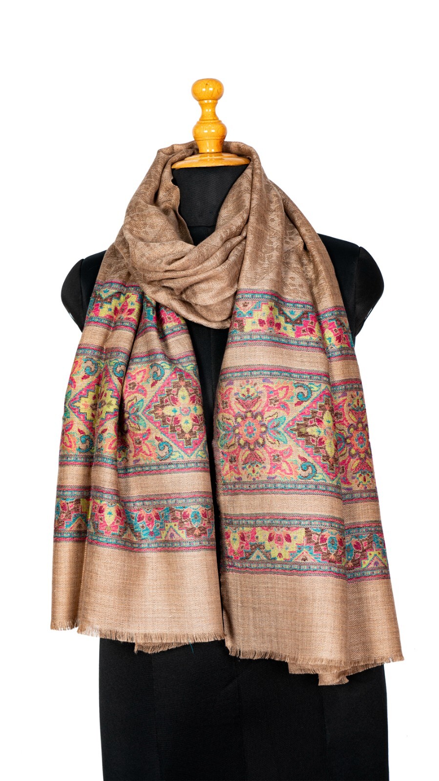 Indian Designer Wool Scarf Handmade Cashmere Scarf Pashmina Shawl 28x80 ...