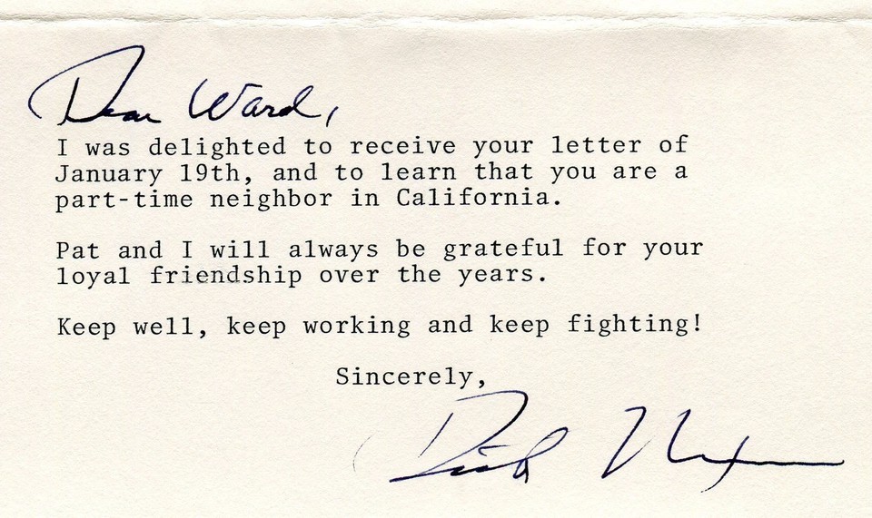 Original Signature Letter President Richard Nixon January 27, 1978 | eBay
