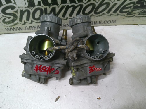 Polaris Indy 340 Snowmobile Engine Carburetors 30mm Mikuni Carbs w ...