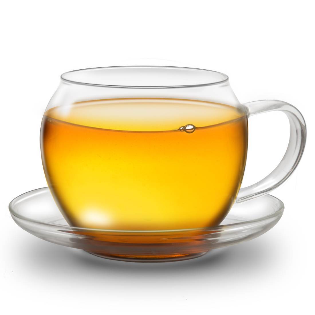 Creano JUMBO Tee-Tasse mit Henkel & Edelstahlsieb, Glas-Deckel und ...