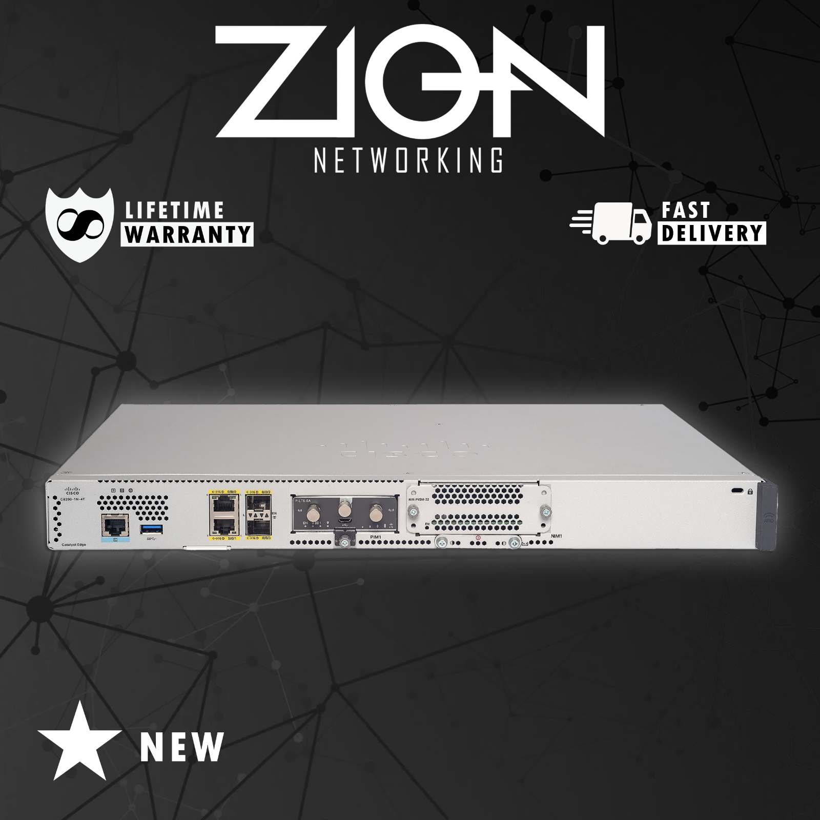 NEW C8200-1N-4T Cisco C8200 1 NIM slot, 4x 1G WAN | eBay