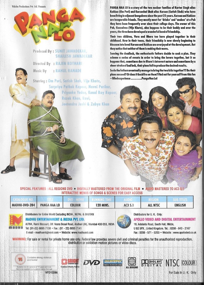 PANGA NAA LO - OM PURI - SATISH SHAH - RAZAK KHAN - NEW BOLLYWOOD DVD | eBay