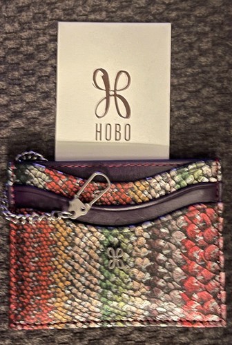 Hobo International Leather Max Card Case Holiday Stripe-NWT | eBay