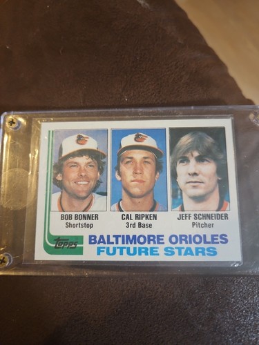 Vintage 1982 Topps Cal Ripken Bob Bonner Jeff Schneider Rookie Card ...