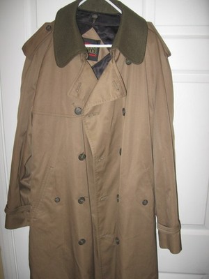 Coburne Square Rain Trench Coat w/ Removeable Liner Men's 44R Made in ...