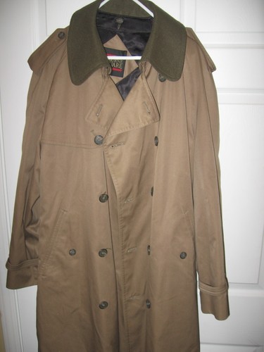 Coburne Square Rain Trench Coat w/ Removeable Liner Men's 44R Made in ...