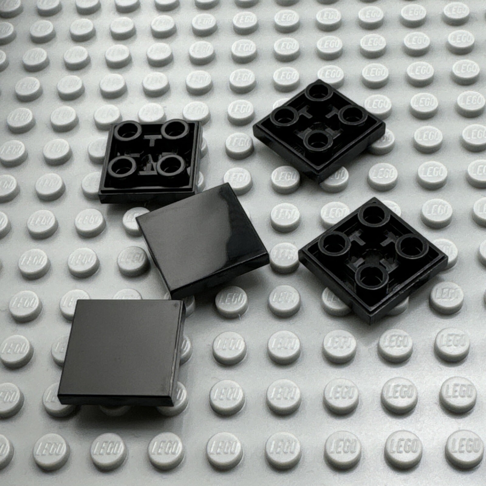 LEGO Tile Modified - Black - 2 x 2 Inverted - QTY x5 | eBay