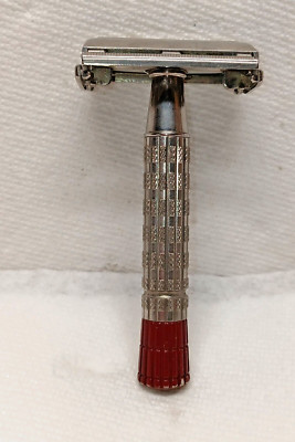 1955 Gillette Red Tip Super Speed Safety Vintage Razor A2 Code | eBay