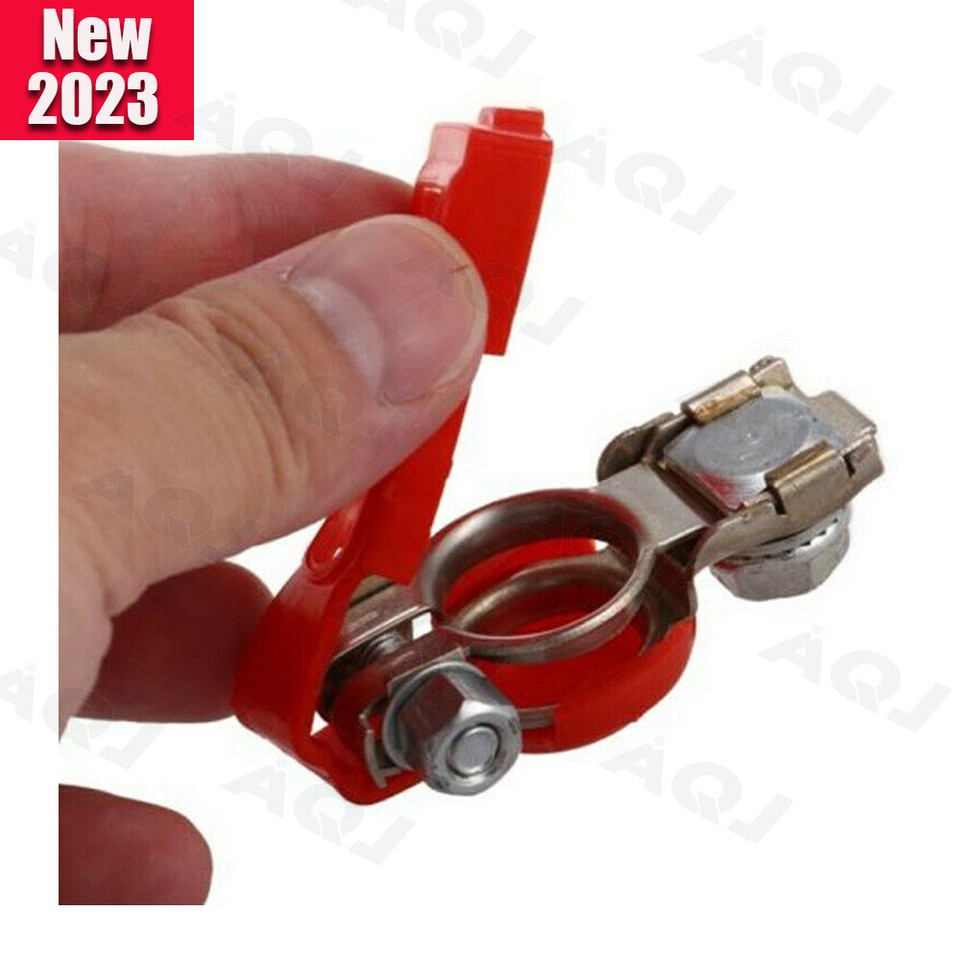 2x Adjustable Auto Car Battery Terminal Connector Ends Clamp-Positive ...