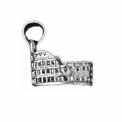 Sterling Silver Rome Colosseum, Coliseum 3D Pendant / Charm, Made USA ...