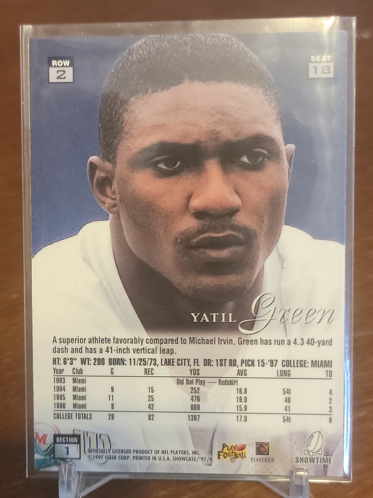 1997 Flair Showcase - Row 2 #18 Yatil Green (RC) for sale online | eBay