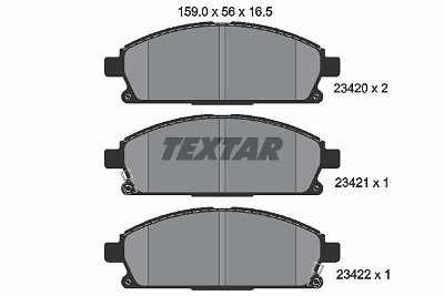 Textar 2342001 Brake Pad Set for sale online | eBay UK