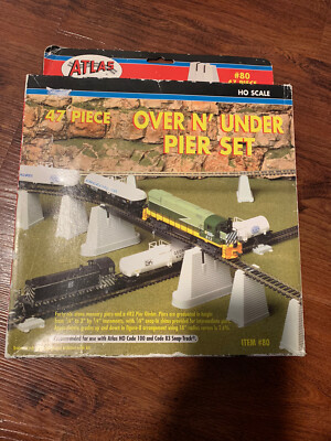 HO Scale - 47-Piece "Over N' Under Pier Set" NIFB by Atlas Item #ATL-80 ...