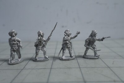 4 Piece Iron Duke Indian Mutiny Sikh Punjabi Miniatures 28mm Unpainted ...