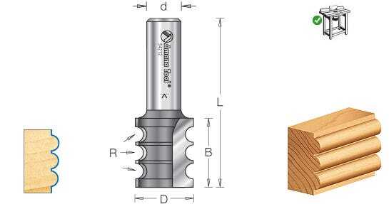 Amana Tool 54212 Carbide Tipped Triple Bead Router Bit 738685942123| eBay