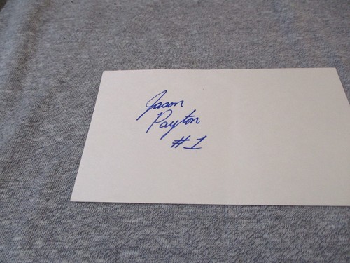 JASON PAYTON AUTOGRAPHED INDEX CARD | eBay