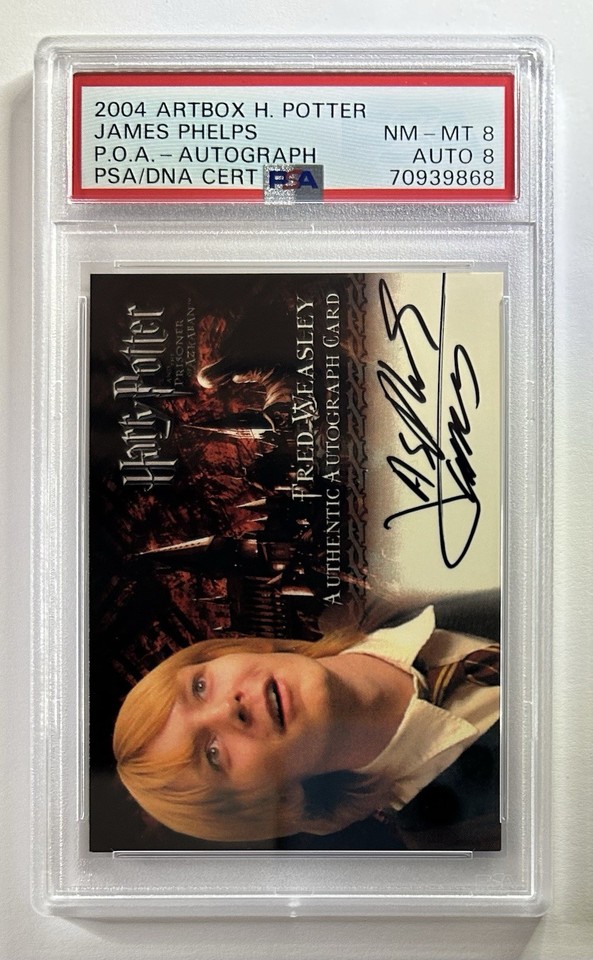 FRED WEASLEY PSA 8 2004 ARTBOX HARRY POTTER AZKABAN AUTO JAMES PHELPS ...