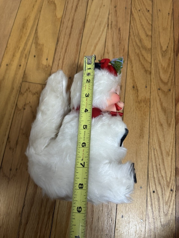 Vtg 1950s Love Me White Skunk Hat Flowers Rushton Rubber Face Doll ...