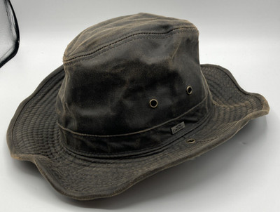 Conner Handmade Hats Men's Weathered Outback Hat w Shapeable Brim No ...