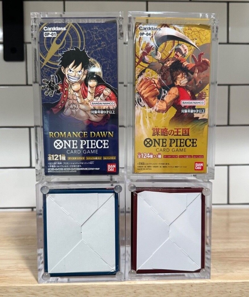 One Piece Japanese Booster Box Acrylic display case OP-1,2,3,4,5,6,7,8 ...